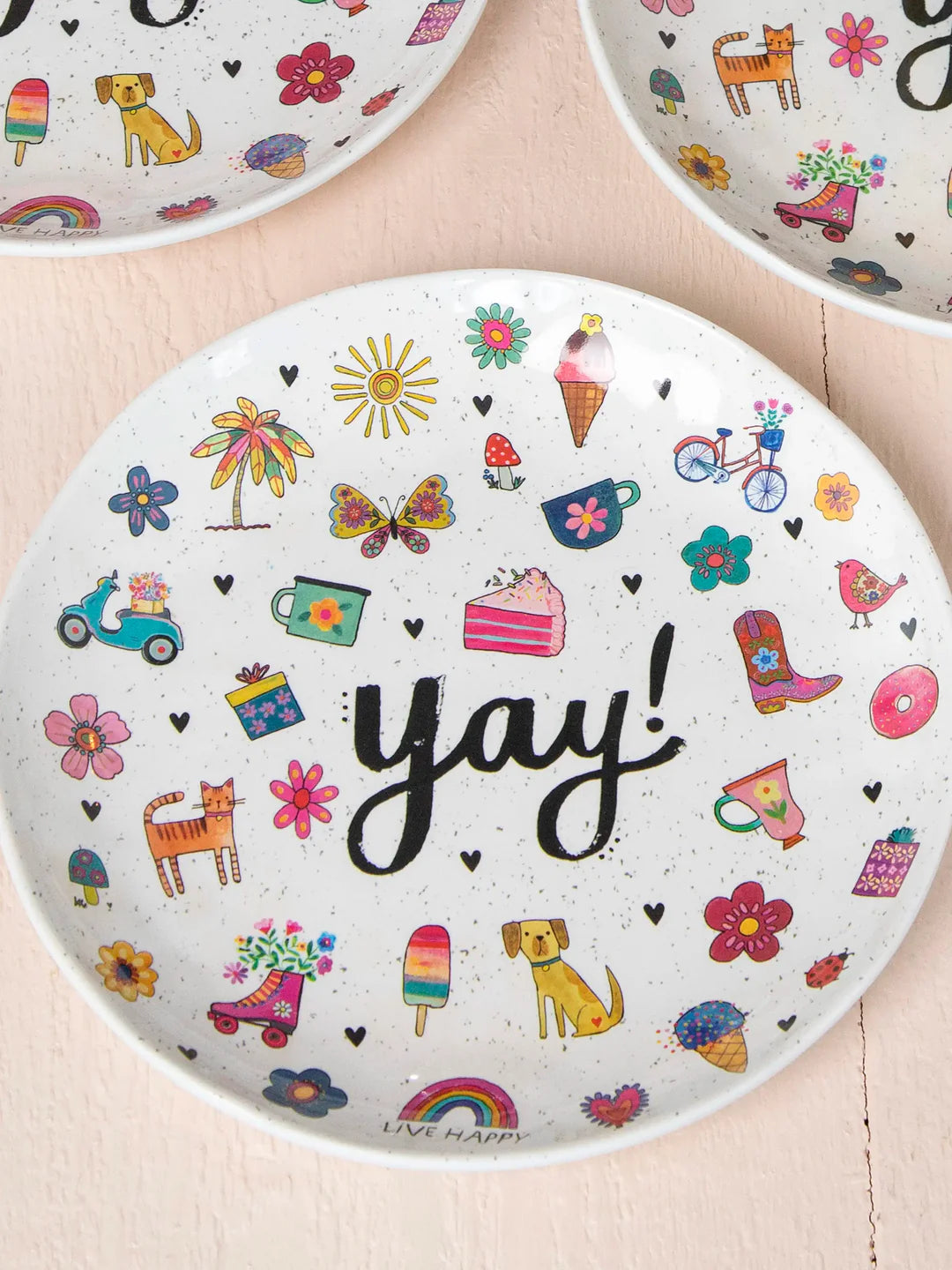 Melamine "Yay" Party Plate