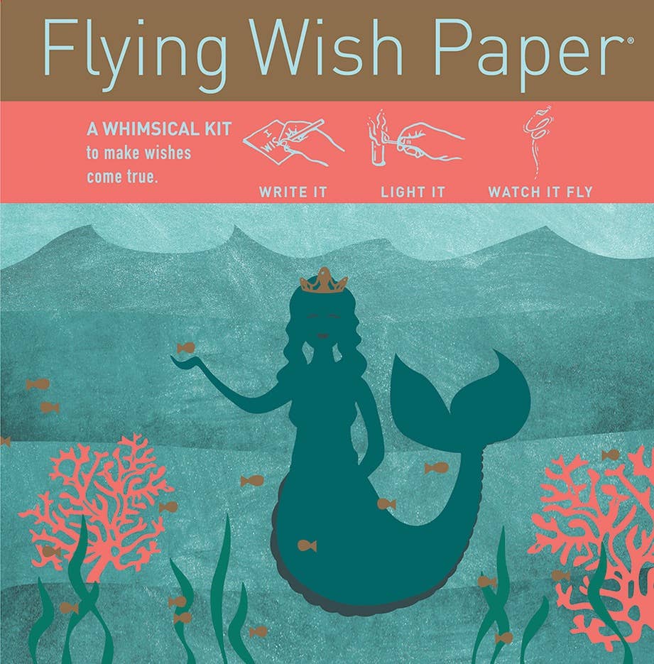 "Mermaid" Flying Wish Paper (Mini with 15 Wishes + Accessories)