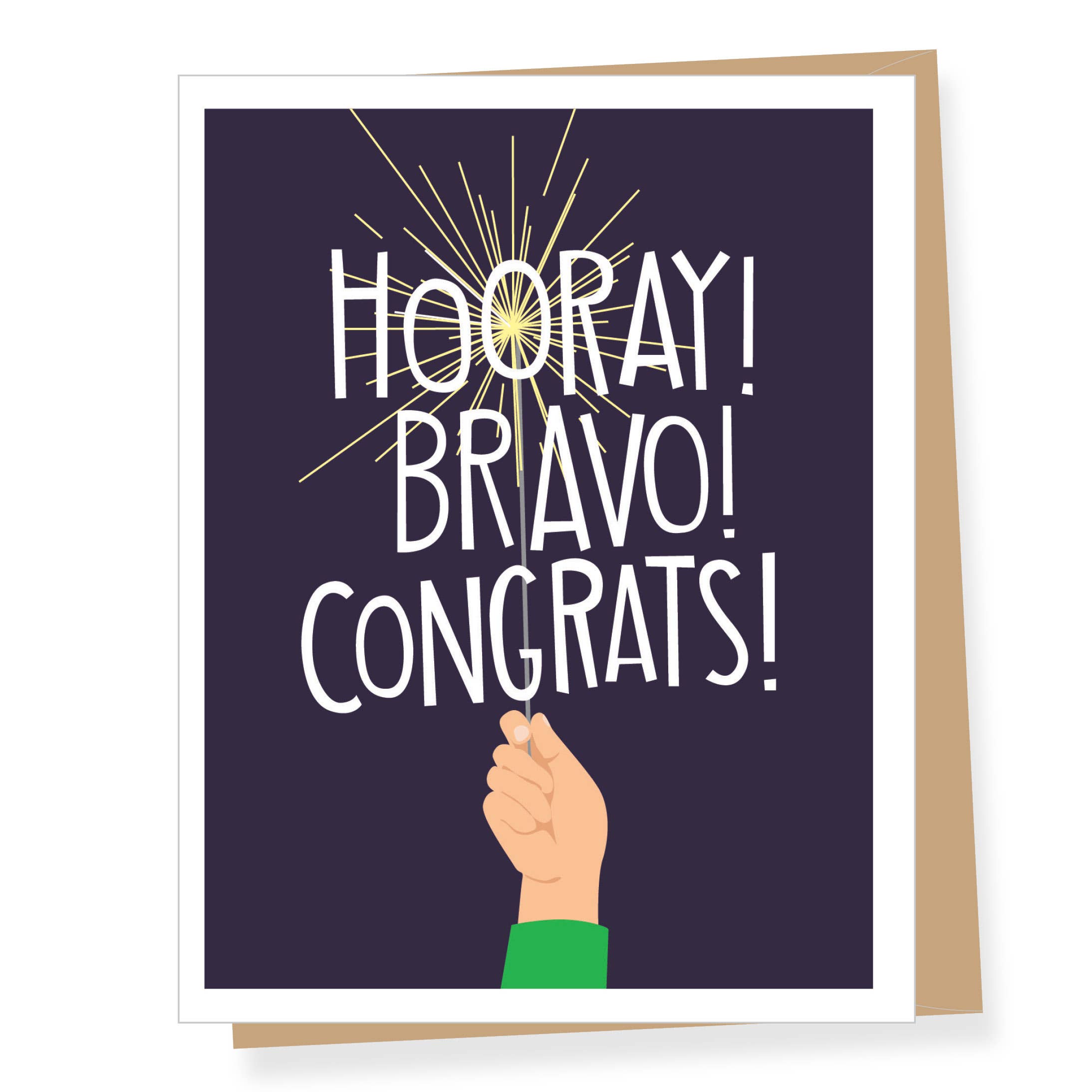 Hooray Sparkler Congratulations Card