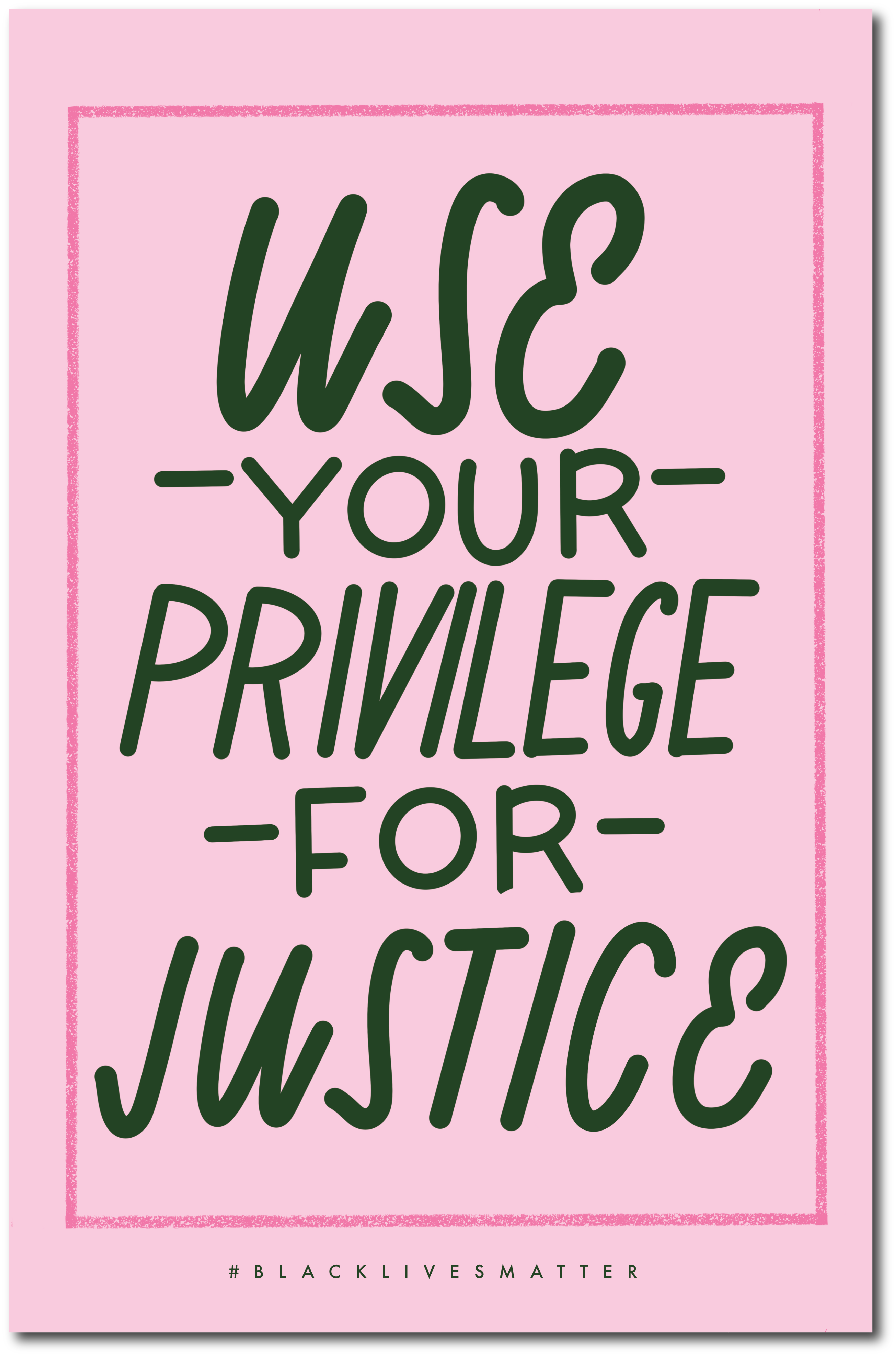 “Use Your Privilege for Justice” Poster